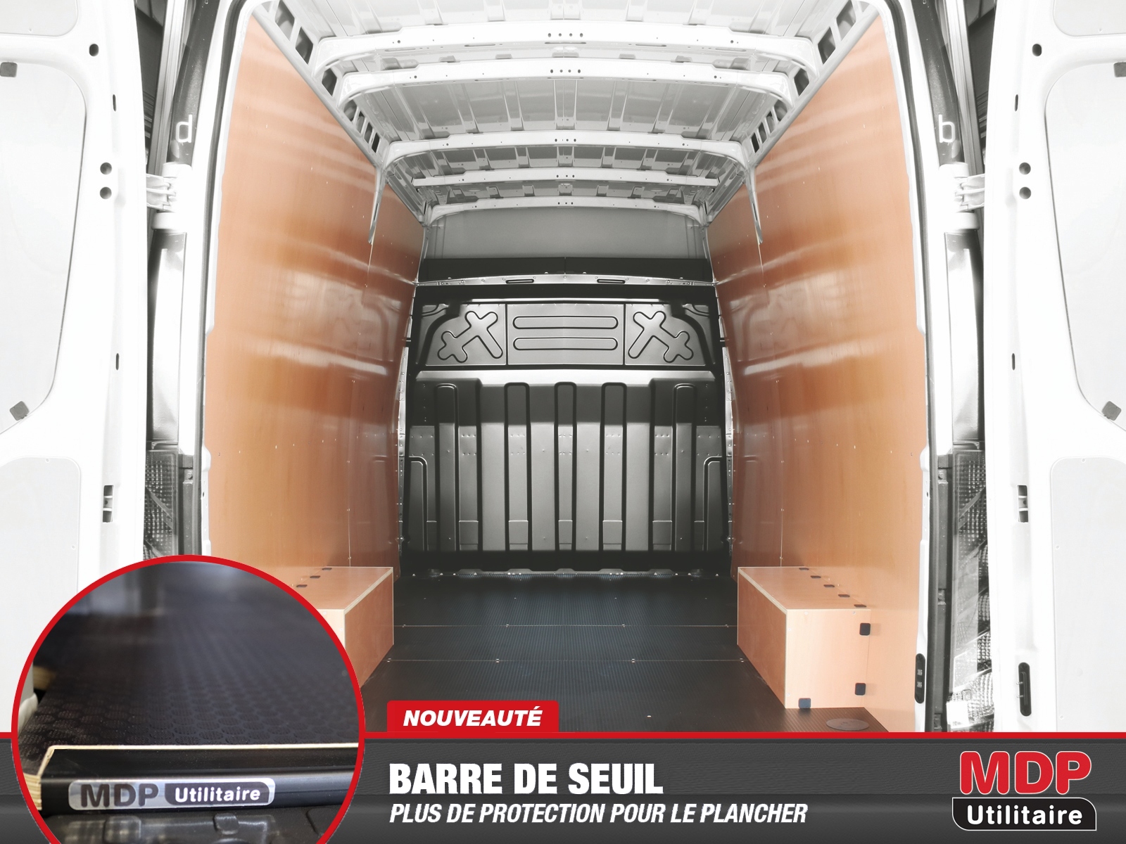 MDP Utilitaire - Kit +Portes AR Haute +Plancher Anti Bouleau (16 m3) 0 ...