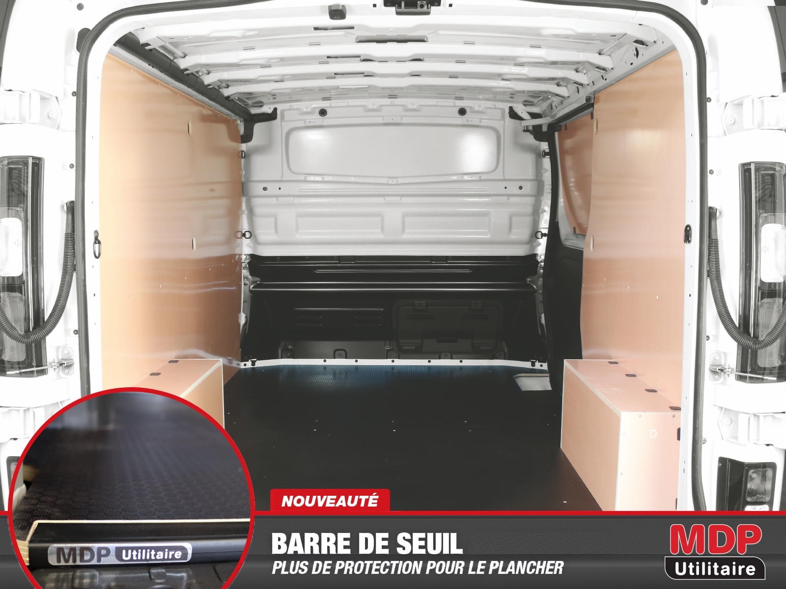 MDP Utilitaire - Kit +Portes AR Haute +Plancher Anti Bouleau L2H1 1 Plc ...