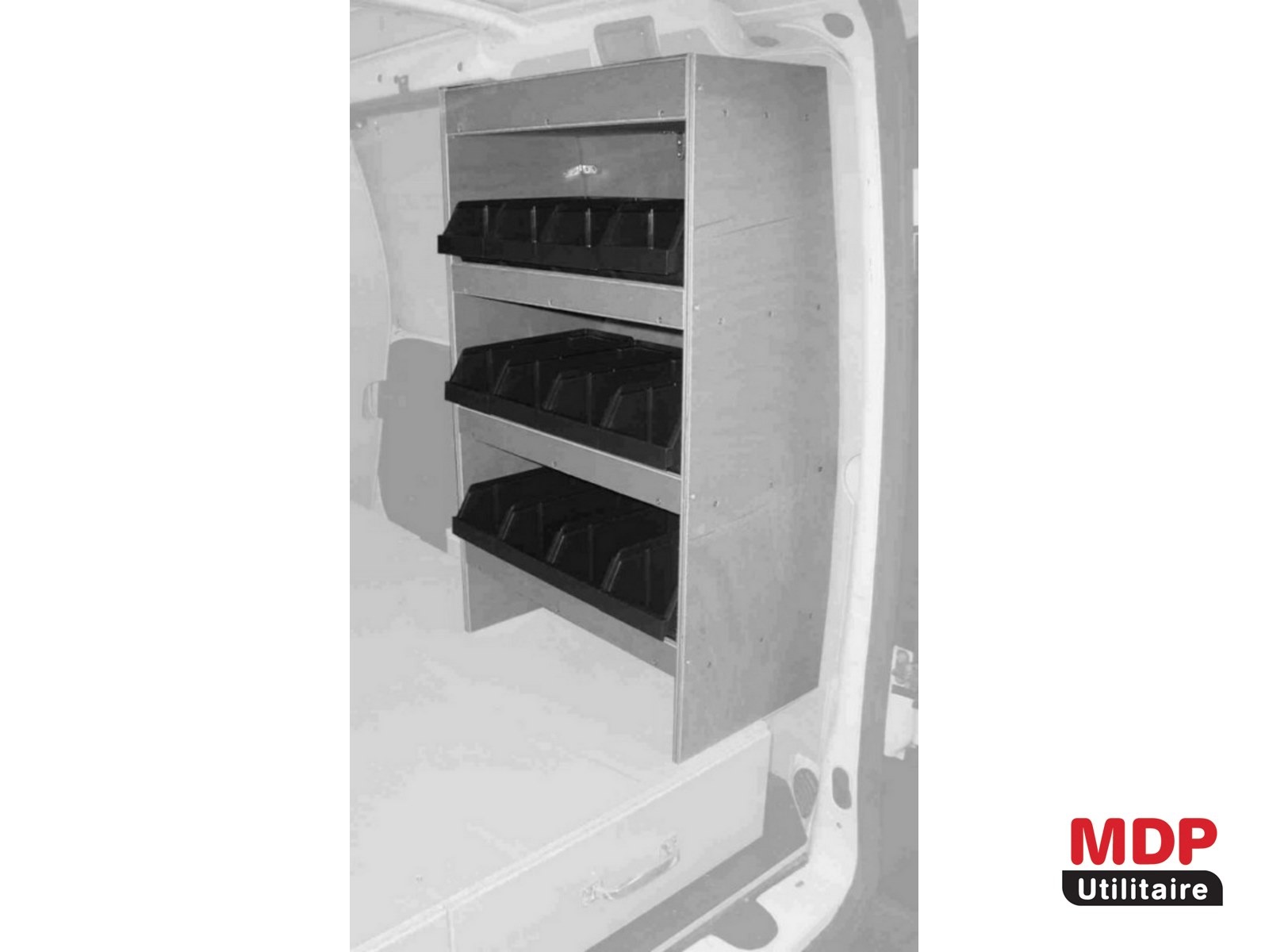 MDP Utilitaire - Casier avec Bacs Ar Droit NORMAL Pour Double Plancher ...